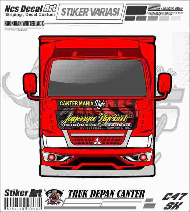 Stiker Depan Truk Sticker Kabin Truk Canter Tepak Umplung Ragasa DLL ...