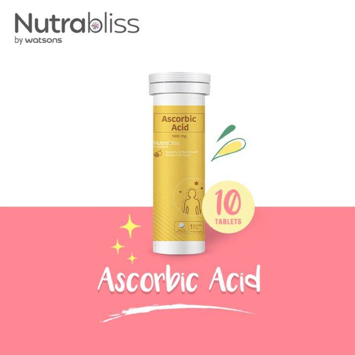 NUTRABLISS Ascorbic Acid 1000mg x 10 Effervescent Tabs | Lazada PH