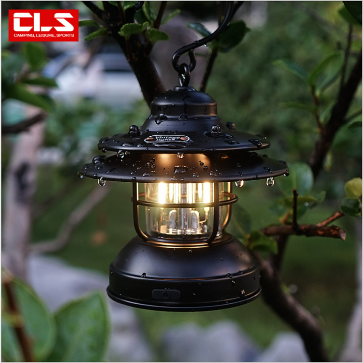 CLS ตะเกียง LED ทรงวินเทจย้อนยุค Retro LED Lantern | Lazada.co.th