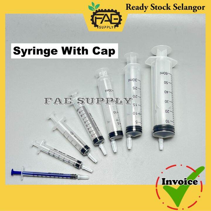Syringe Luer Slip With Cap 1 3 5 10 20 30 50 60 ml cc individual pack sterilized feeding syringe ...