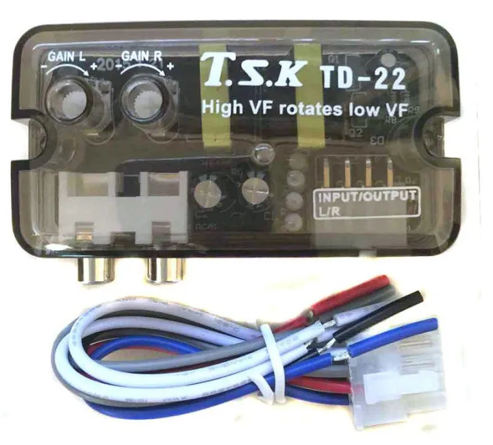 กล่องแปลงสัญญาณเสียง HI TO LOW TSK TD-22 จากหลังวิทยุเดิมให้เป็นหัว RCA ได้โดยใช้วิทยุเดิม ...