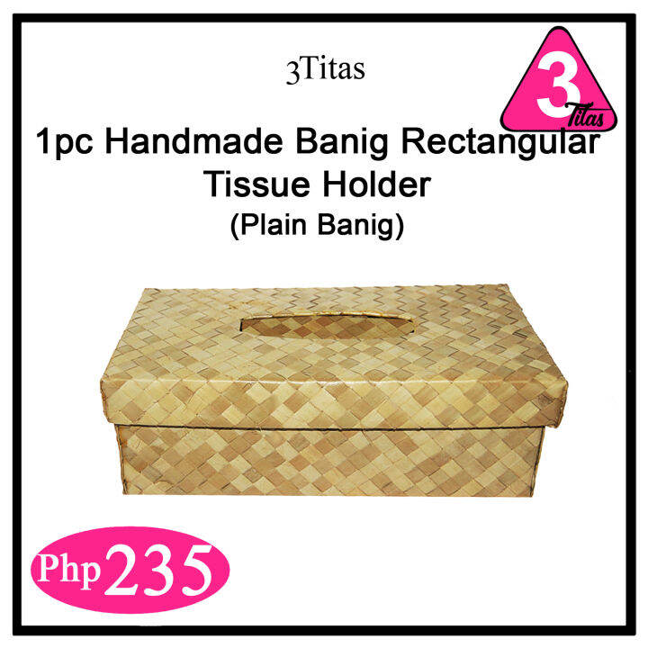 3Titas Handmade Banig Rectangular Tissue Holder (Plain Banig) | Lazada PH