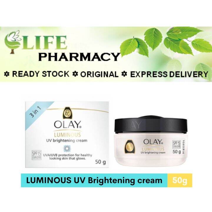 Olay 3 in 1 LUMINOUS UV Brightening Cream SPF15 UVA/UVB (50g) | Lazada
