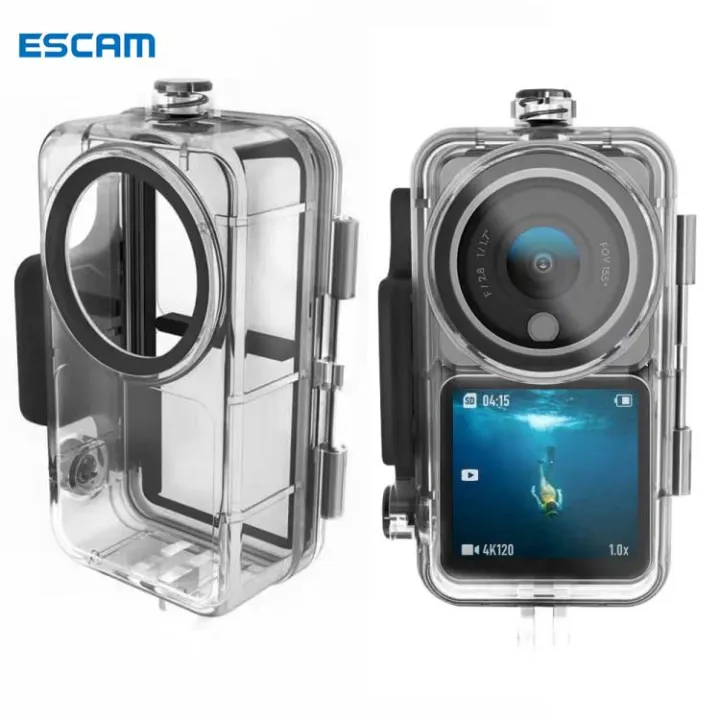 ESCAM 45M กล้องกันน้ำเคสดำน้ำสำหรับ DJI Action 2 | Lazada.co.th