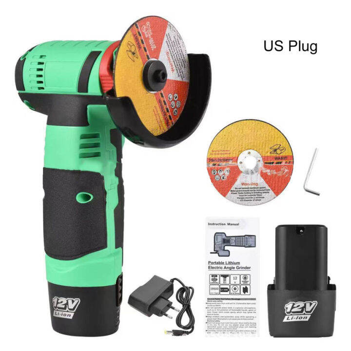 12V 19500rpm Cordless Angle Grinder Tool Kit Portable Lithium Electric Angle Grinder Mini ...
