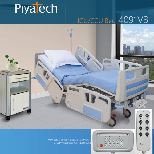 ICU/CCU Hospital Bed & Home Care Bed 4091V3 with Nurse Control, Mattress and IV Pole | Lazada