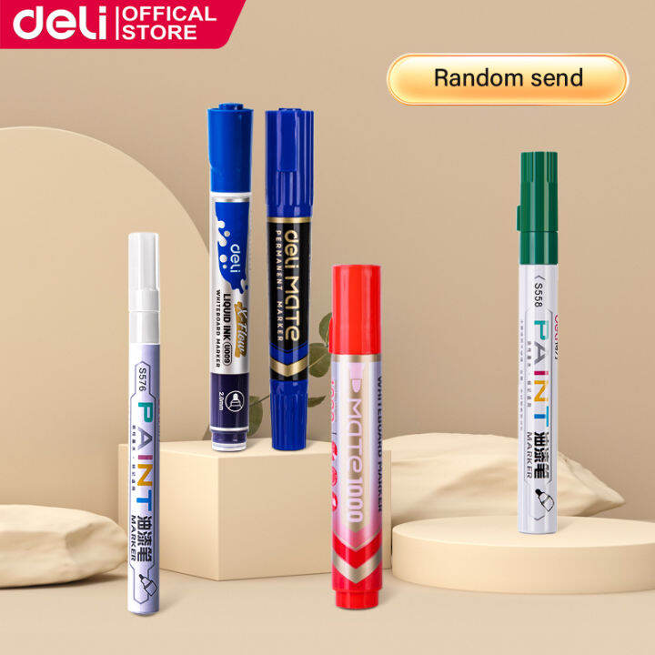 Deli Permanent Marker Pen Permanent Paint (Random Send) | Lazada PH