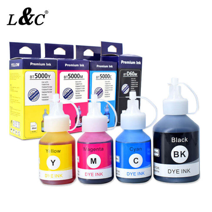 【PH Ready Stock】L&C (4 bottles)Original BT5000 BTD60BK Premium Ink Dye ...