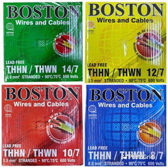 BOSTON THHN STRANDED WIRE (PER METER) 14/7 12/7 10/7(1box price | Lazada PH