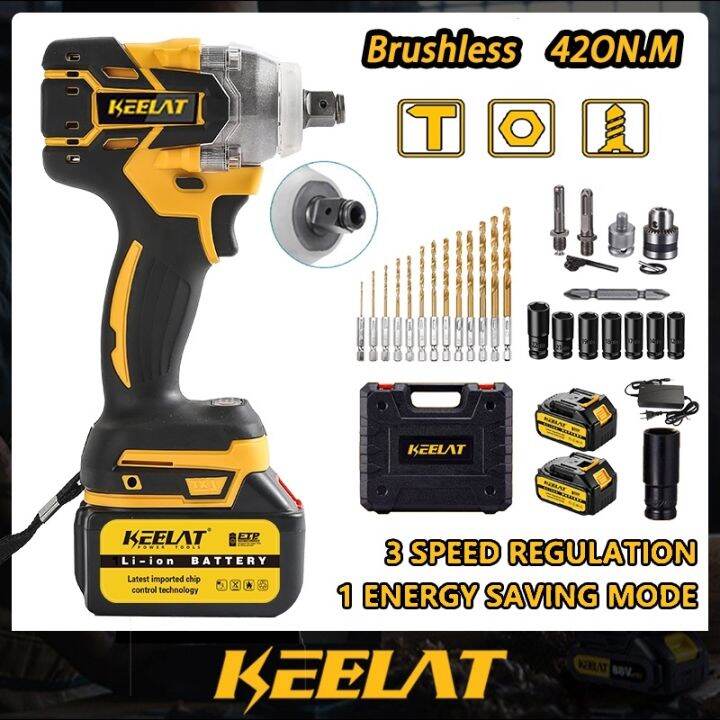 Old Model KEELAT Brushless 2in1 1/2 '' Impact Wrench Cordless Electric ...