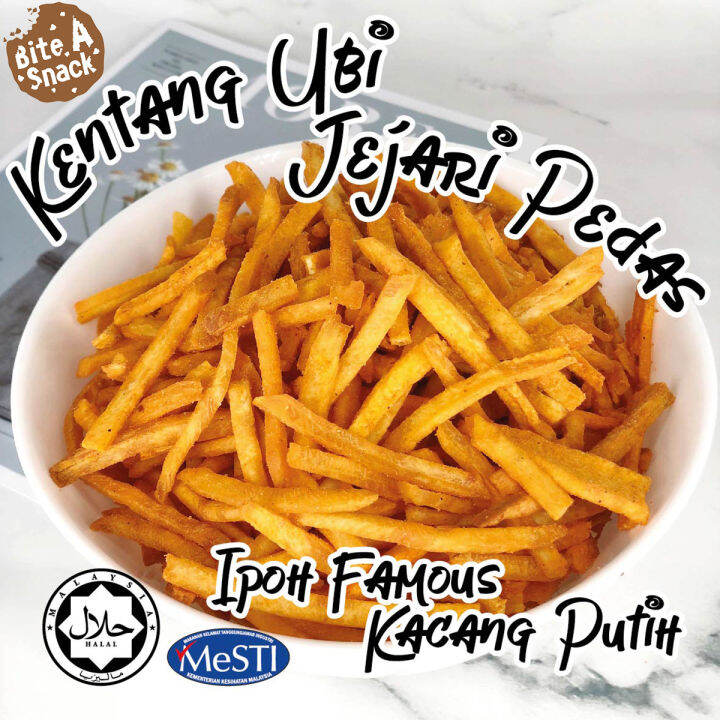 HALAL🌟Kacang Putih Ipoh Famous Kentang Ubi Jejari Pedas | Spicy Tapioca ...