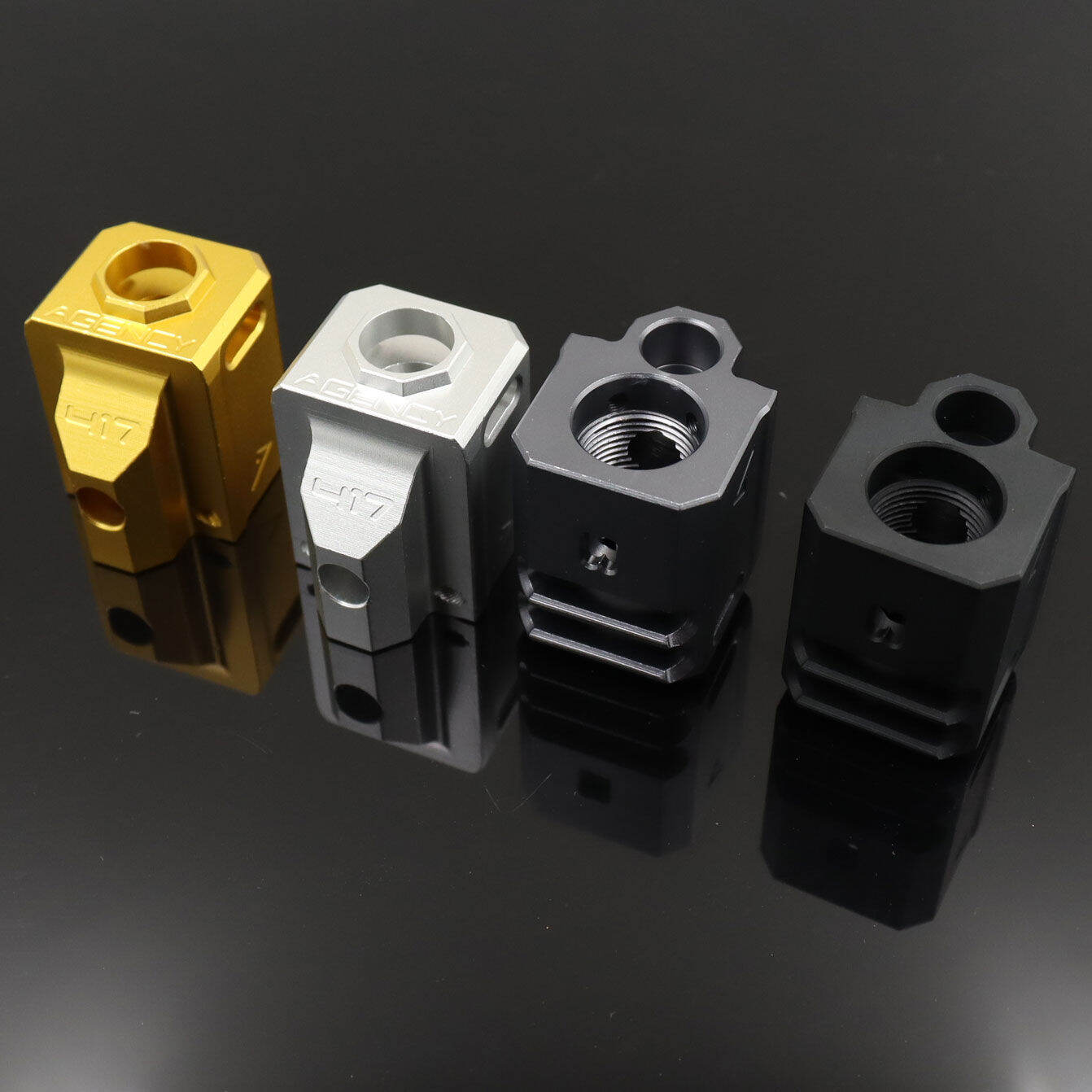 Hiugaai 4มม.CCW Agen/Cy Ar/Ms 417 Compensator สำหรับ Ai/Rs/Oft GBB ระเบิด Gel/Er Kublai P1 Glock ...