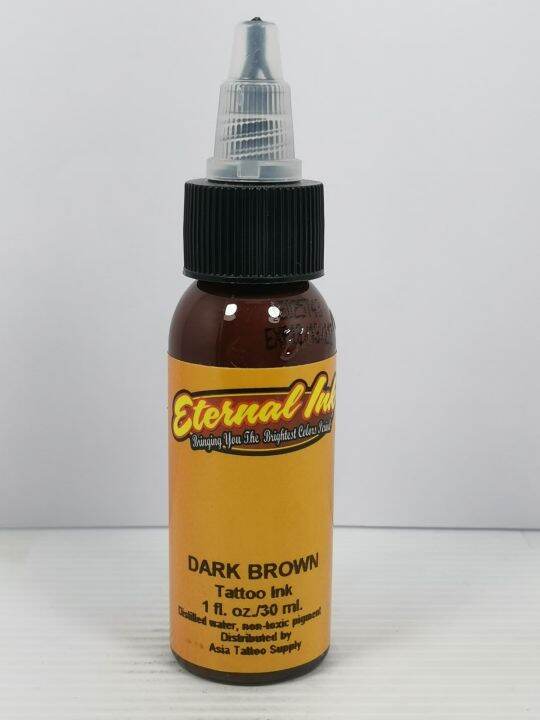สีสักลายEternal Ink 1oz.Dark Brown. | Lazada.co.th
