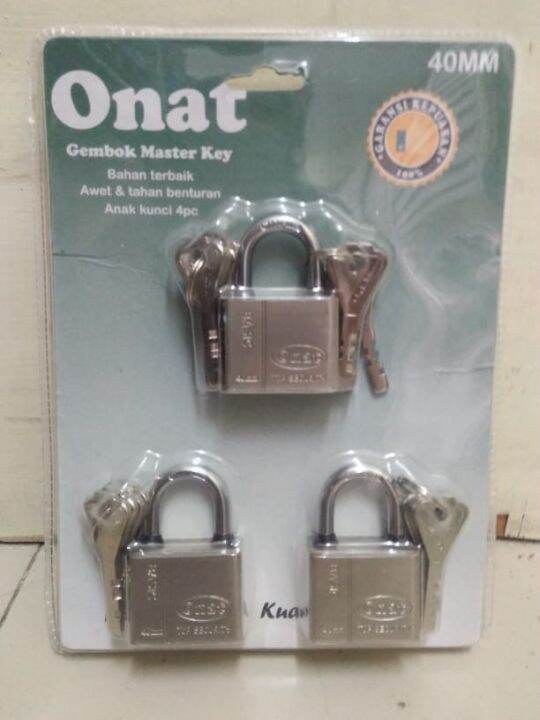 Infinity - Gembok Master Key ONAT 40mm / Gembok Pagar Ruko Rumah Isi 3 ...