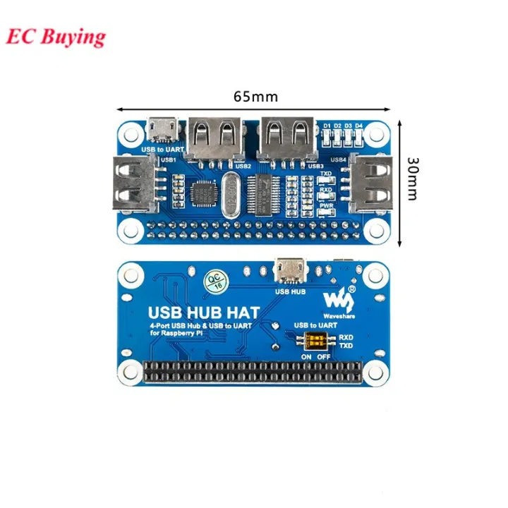Raspberry Pi Zero/Zero W/Zero WH USB HUB HAT Development Board ...
