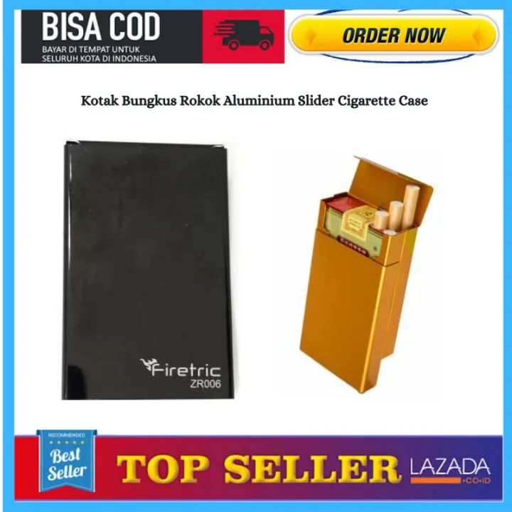 Kotak Bungkus Rokok Aluminium Slider Cigarette Case/Kotak Tempat Rokok ...