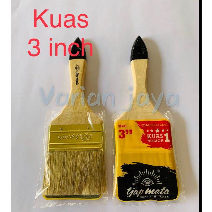 Kuas cat 3 inch kuas cat tembok kayu minyak 3” kuas tjap mata | Lazada ...