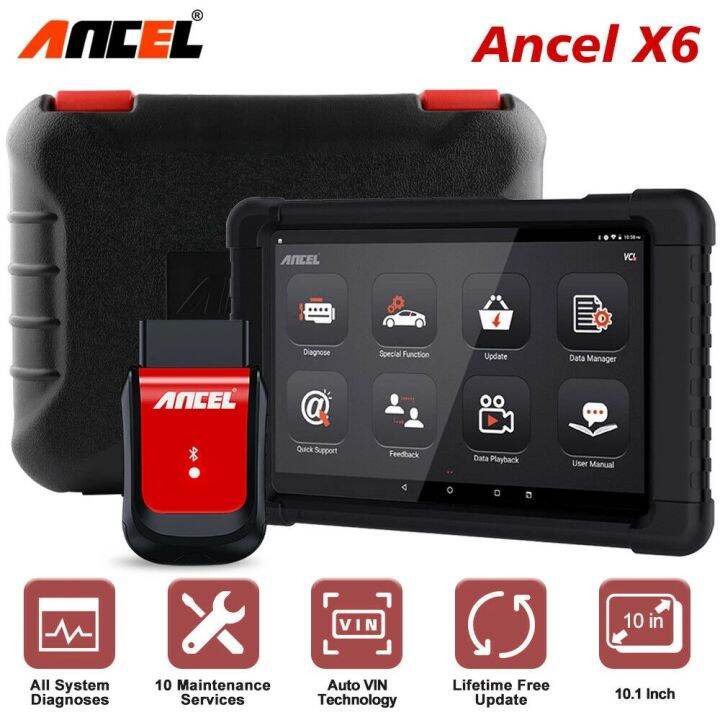 Ancel X6 OBD2 All System Scanner with ABS EPB DPF TPMS Oil 10 Reset ...