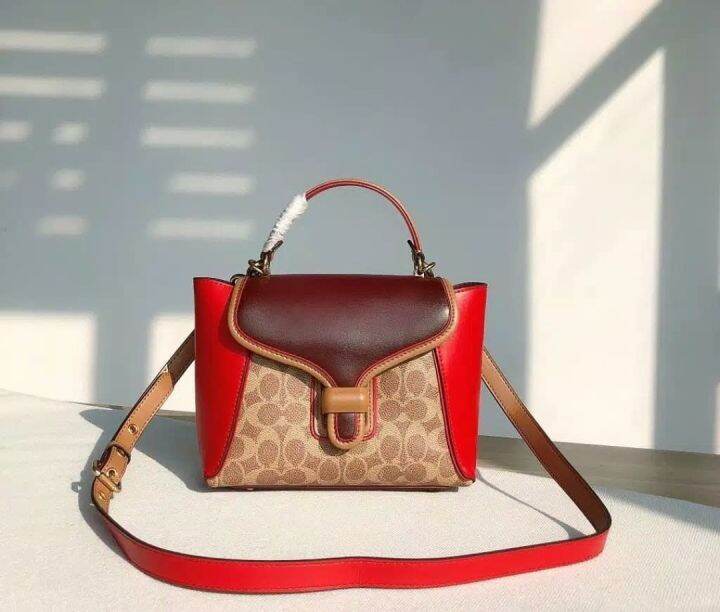 Original Coach 699 Mini Courier Carryall Signature Coated Canvas Top ...