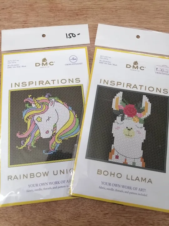 DMC MINI PATTERNS for beginners (LOCAL KITS) On black cloth | Lazada PH