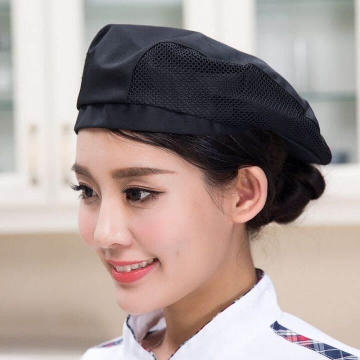 Chef hat Unisex Beret Cap Kitchen Hat For Chef Topi Chef Waiter Cap ...