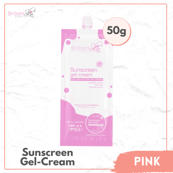 Brilliant Skin Advanced Pink Sunscreen Gel Cream Sun Protection 50g ...