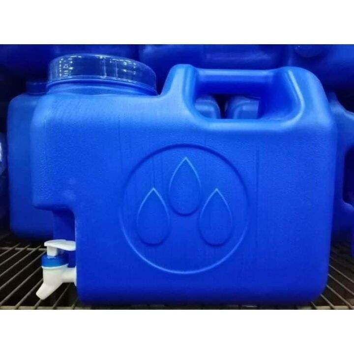 10 Liters Slim Water Gallon Mineral Water Container With Faucet Blue