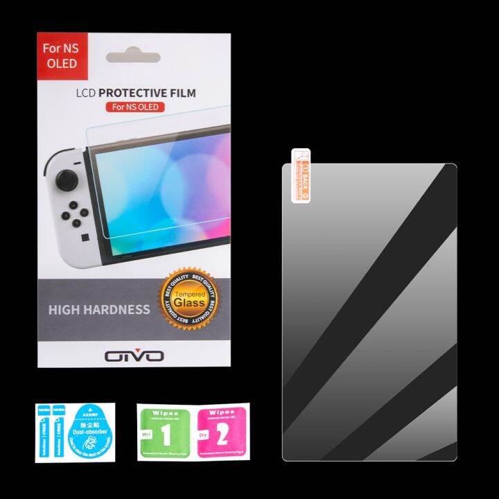 9H กระจกฟิล์มป้องกันปกคลุมสำหรับ Nintendo สวิทช์ OLED เกมคอนโซลป้องกันหน้าจออุปกรณ์เสริมสำหรับ N ...