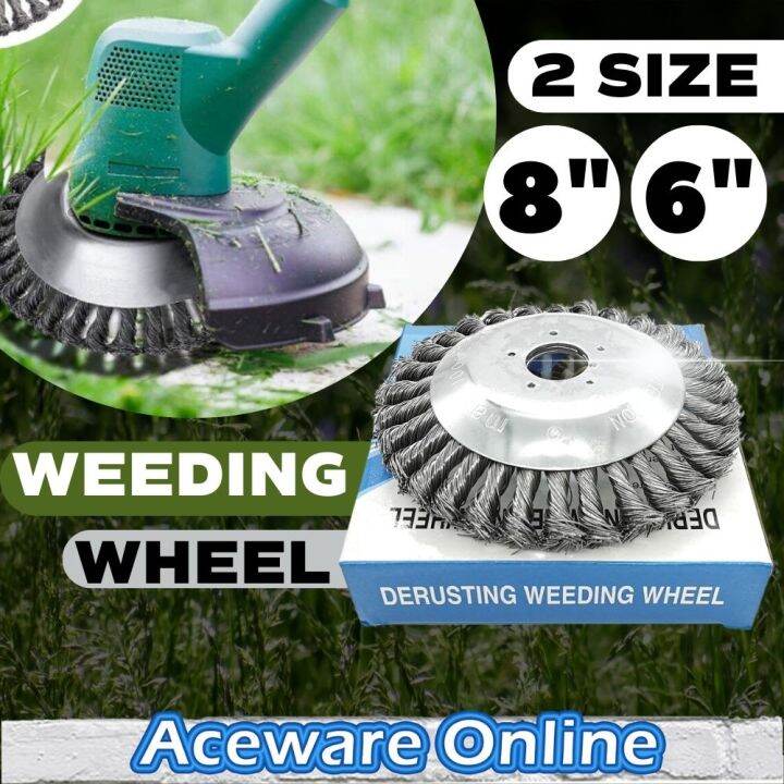 6 / 8 Inch Steel Wire Grass Trimmer Lawn Mower Head Derusting Weeding ...