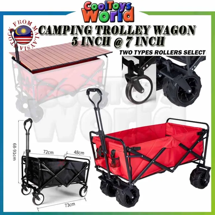 Outdoor Trolley Camping Trolley Outdoor Foldable Wagon Trolley Camping ...