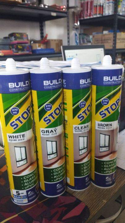Buildrite Stop Gap General Purpose Neutral Silicone Sealant (270ml) 5 ...