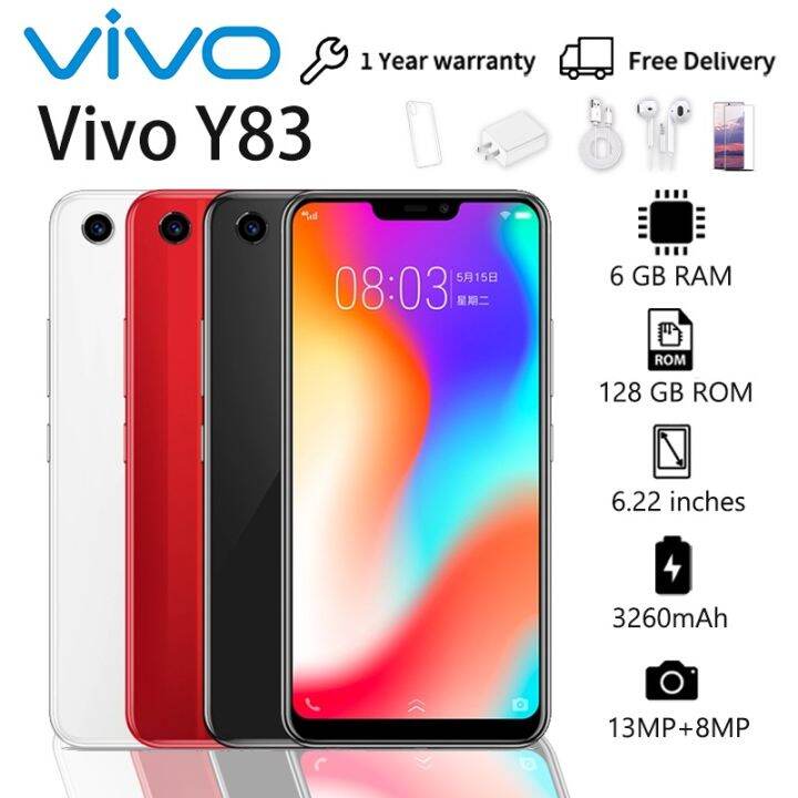 vivo Y83 6GB RAM 128GB ROM 3260mAh Battery 6.22inch Full screen original Vivo smartphone ...