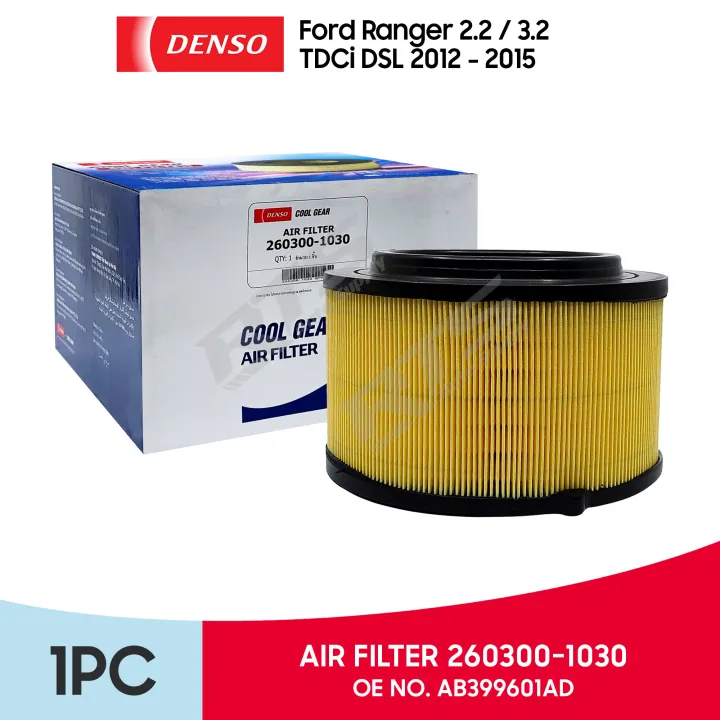 Denso Engine Air Filter Ford Ranger 2.2, 3.2 TDCi DSL 2012 - 2015 ...