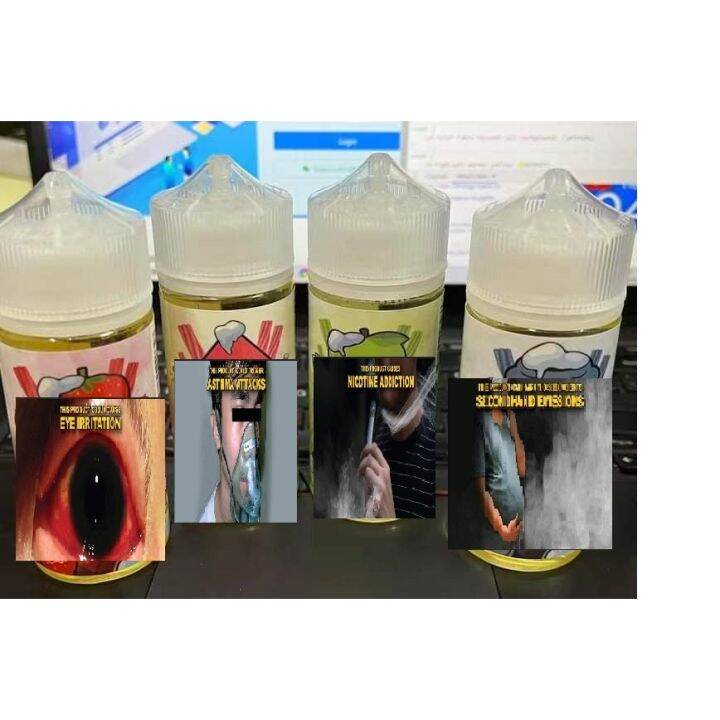 BAZOOKA SOUR STRAW JUICE e liquid 3MG100ml (Graphic Health Warning ...