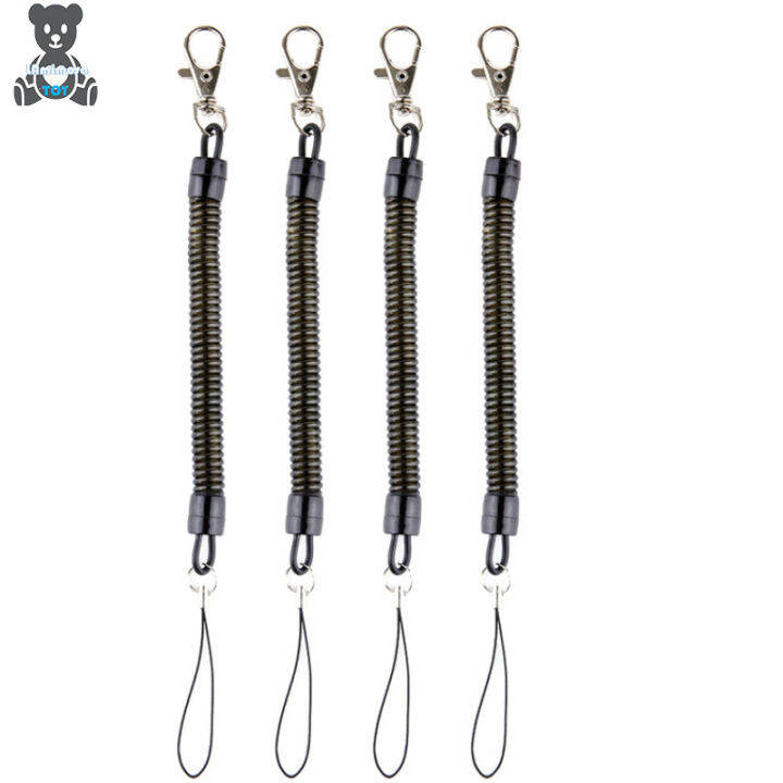 Spring Coil Keychain Metal Buckle+pvc Iron Buckle Spring Cord Anti ...