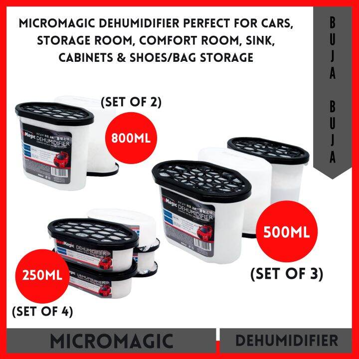 Micromagic Dehumidifier (Unscented) 250ml /500ml/800ml/ Air Freshener ...