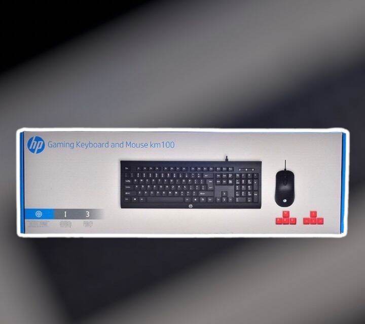 HP KM100 Black ชุด mouse keboard HP (มีสินค้าพร้อมส่ง) | Lazada.co.th