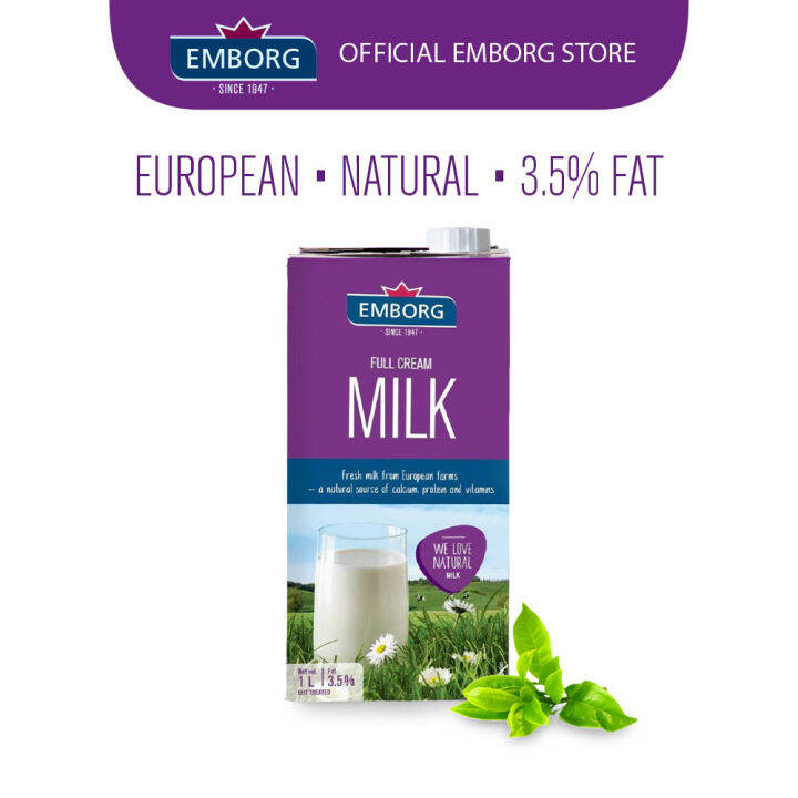 EMBORG Full Cream Milk 1L (UHT) | Lazada PH