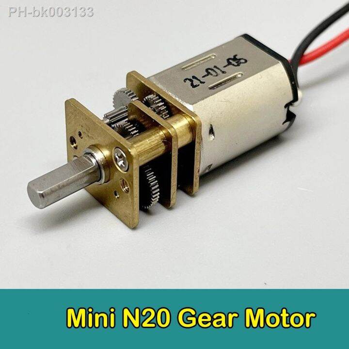 ∋♟ Mini N20 Gear Motor DC 3V-6V 36RPM Slow Speed Large Torque Reduction ...