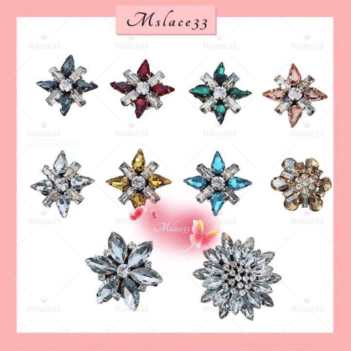 Exclusive Gl Crystal Patch Manik | Diamond Chunky Beads Manik Baju ...