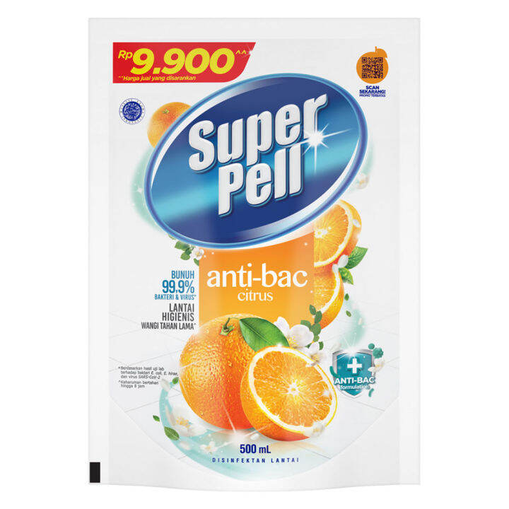 Super Pell Anti Bac Citrus - Pouch 500ml | Lazada Indonesia
