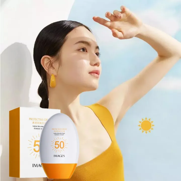 Sunscreen Cream Protector Facial Solar Sun Block Spf 50 Gel Isolation Lotion Sun Cream ...