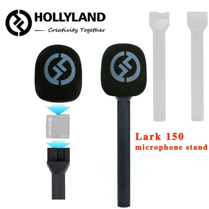 Hollyview Microphone Handle Grip Handheld Adapter Metal Bracket Handle ...