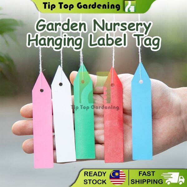 TIPTOP (10x2cm) Garden Nursery PVC Hanging Label Tag Plastic Waterproof ...