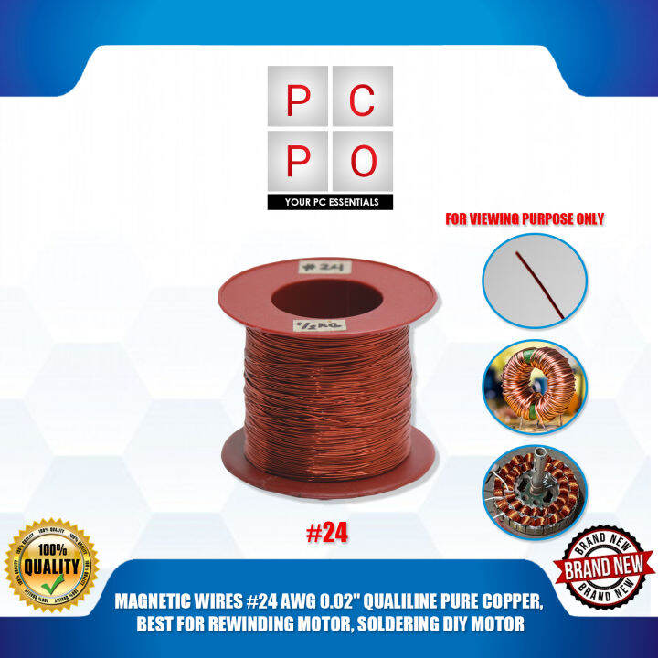 MAGNETIC WIRES #24 AWG 0.02", QUALILINE PURE COPPER, BEST FOR REWINDING ...