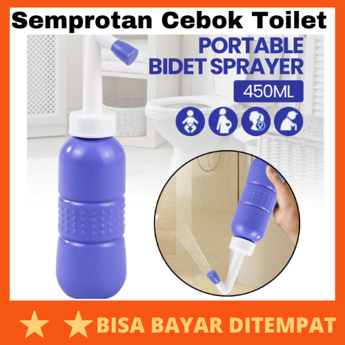 Semprotan Cebok Toilet Portabel Bidet Sprayer 450ML / Alat Hand Held ...