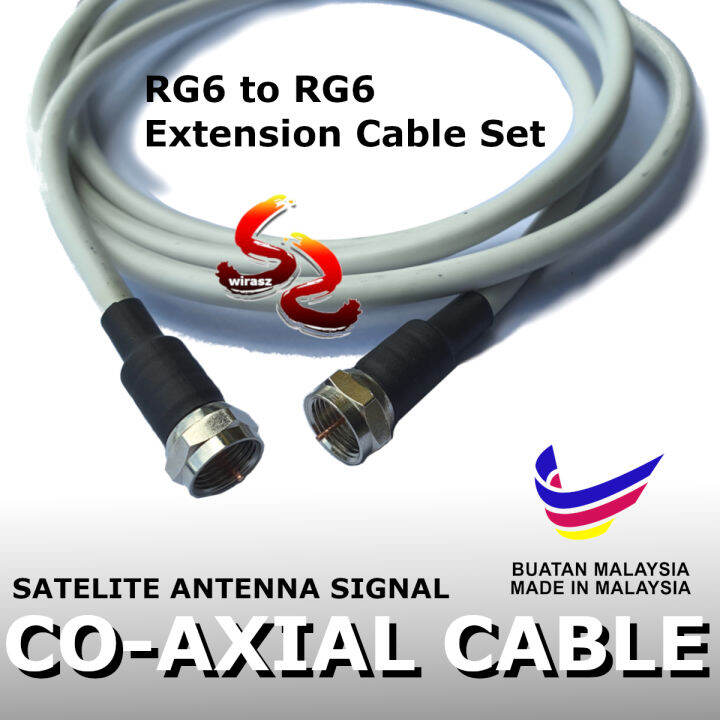 RG6 to RG6 CUSTOM MADE 100% FULL COPPER Plug To Plug Cable Set Cable ...