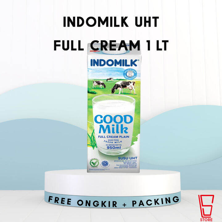 INDOMILK UHT FULL CREAM PLAIN 950ml | Lazada Indonesia