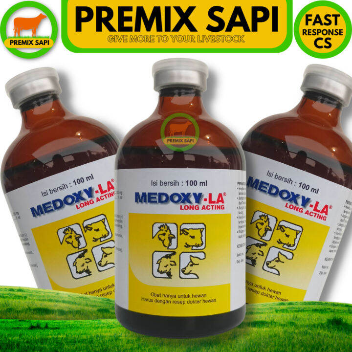 MEDOXY LA 100ML MEDOXY LA 50ML MEDION - untuk hewan ternak | Lazada ...