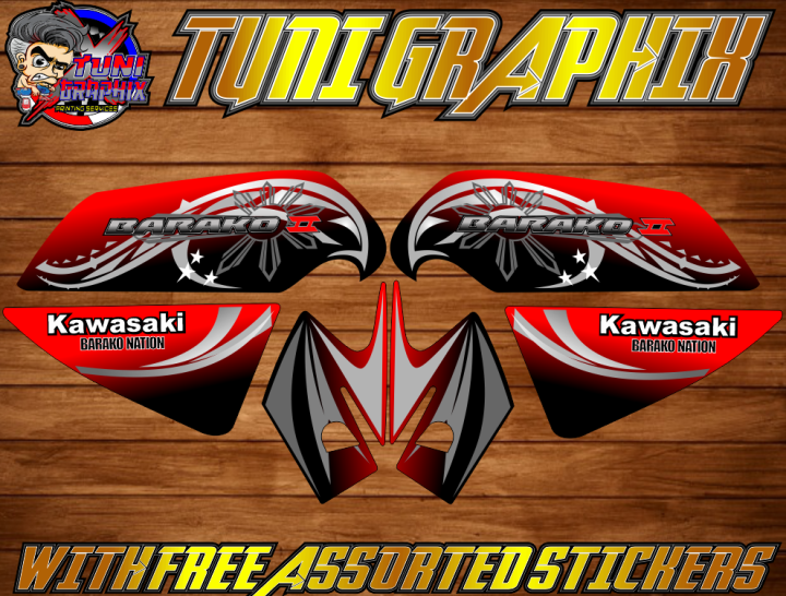 Kawasaki Barako 2 Design Stock Sticker Decal | Lazada PH